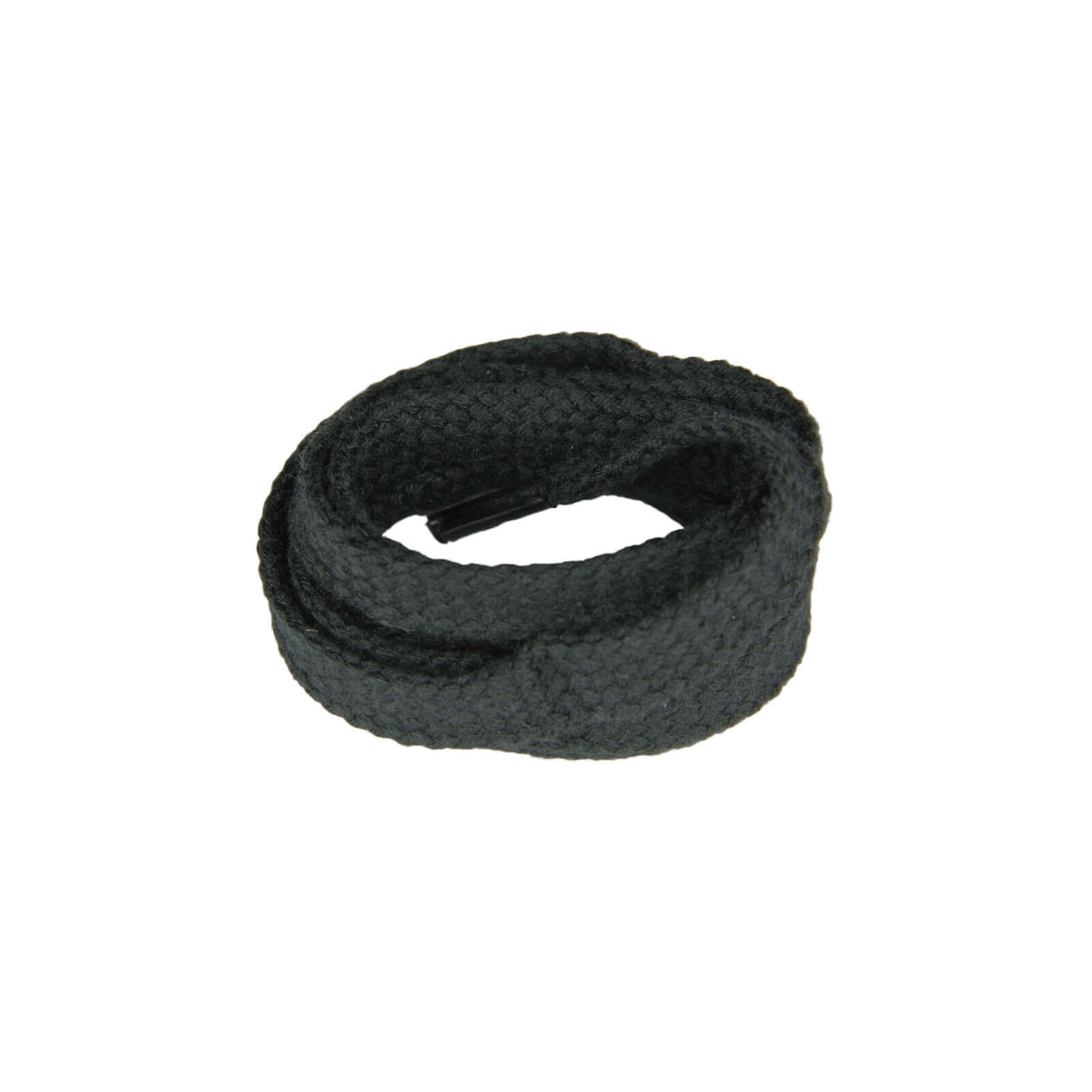 Flat Black Shoe Laces in 100% Cotton