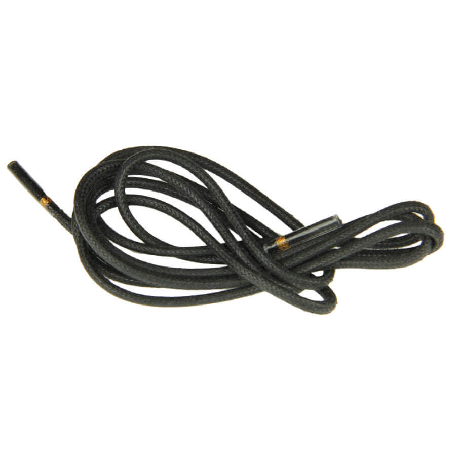 Round Waxed Black Shoe Laces for Men's Dress Shoes