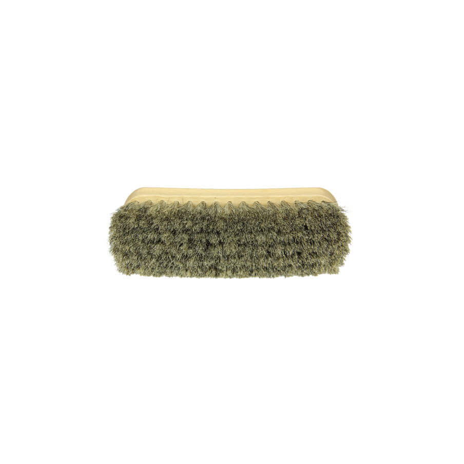 Small Shoe Shine Brush with Genuine White Horsehair