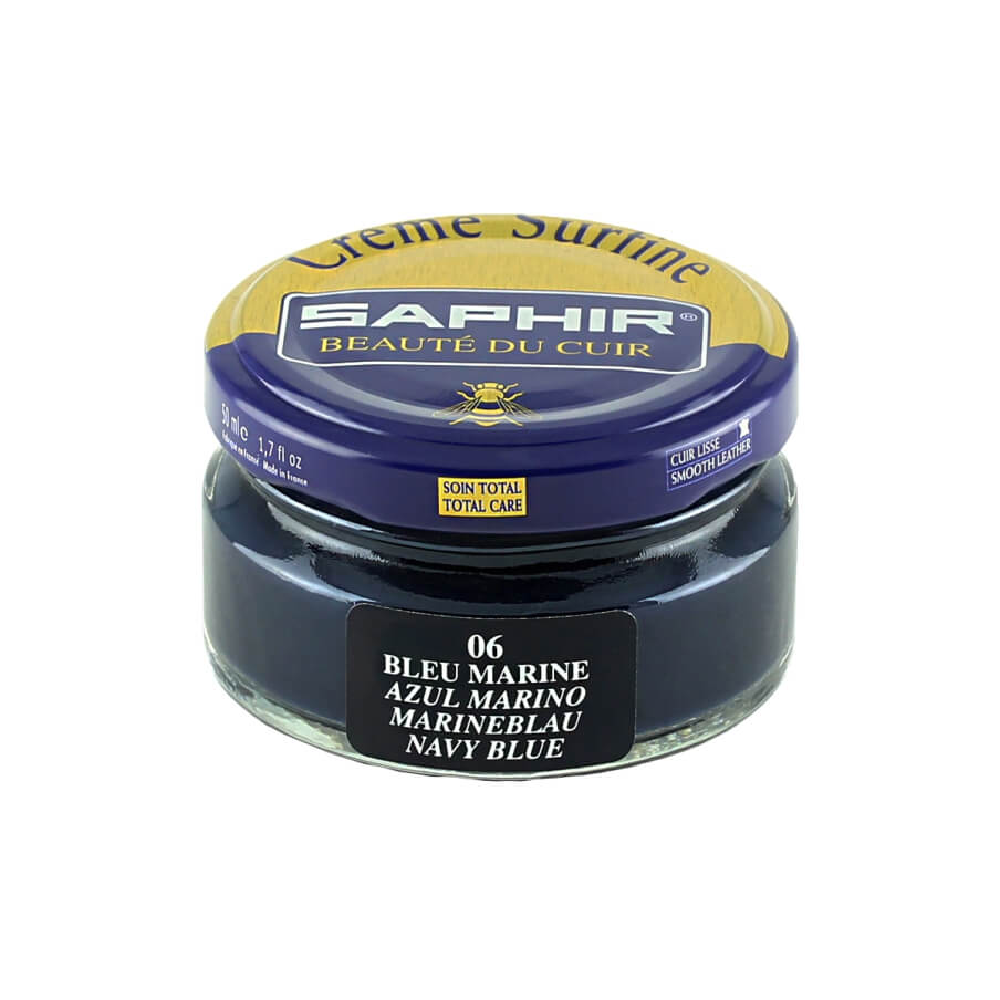 Saphir Navy Blue Superfine Shoe Cream for shoes