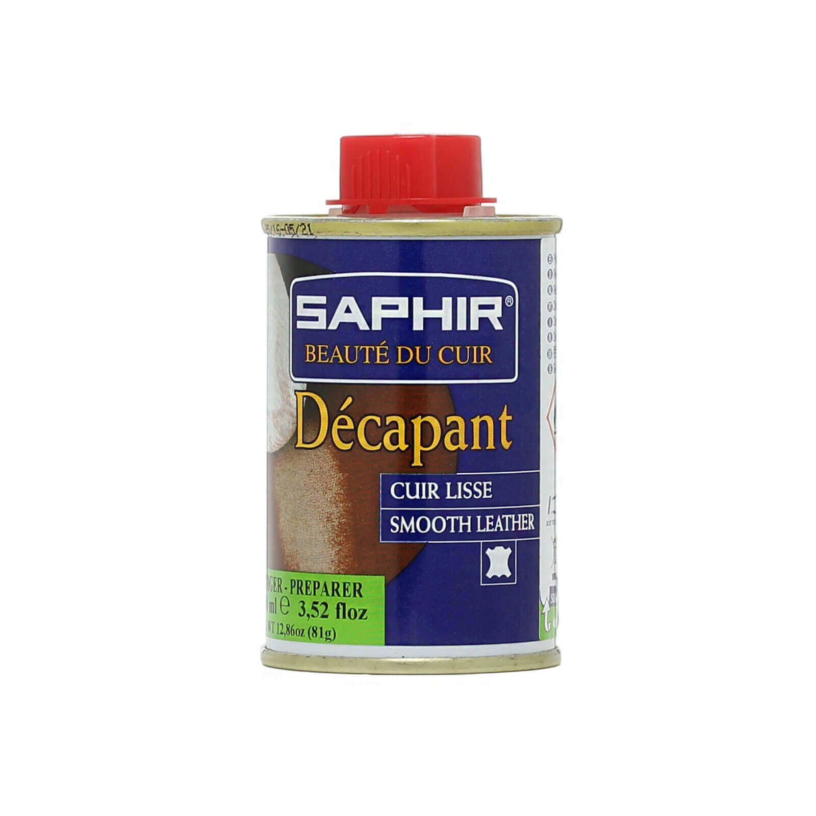 Décapant cuir lisse Saphir 100ml pour chaussures