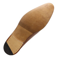 Half shoe resoling: bonded leather soles