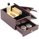 Classic Shoe Shine Box with Leather Starter Kit
