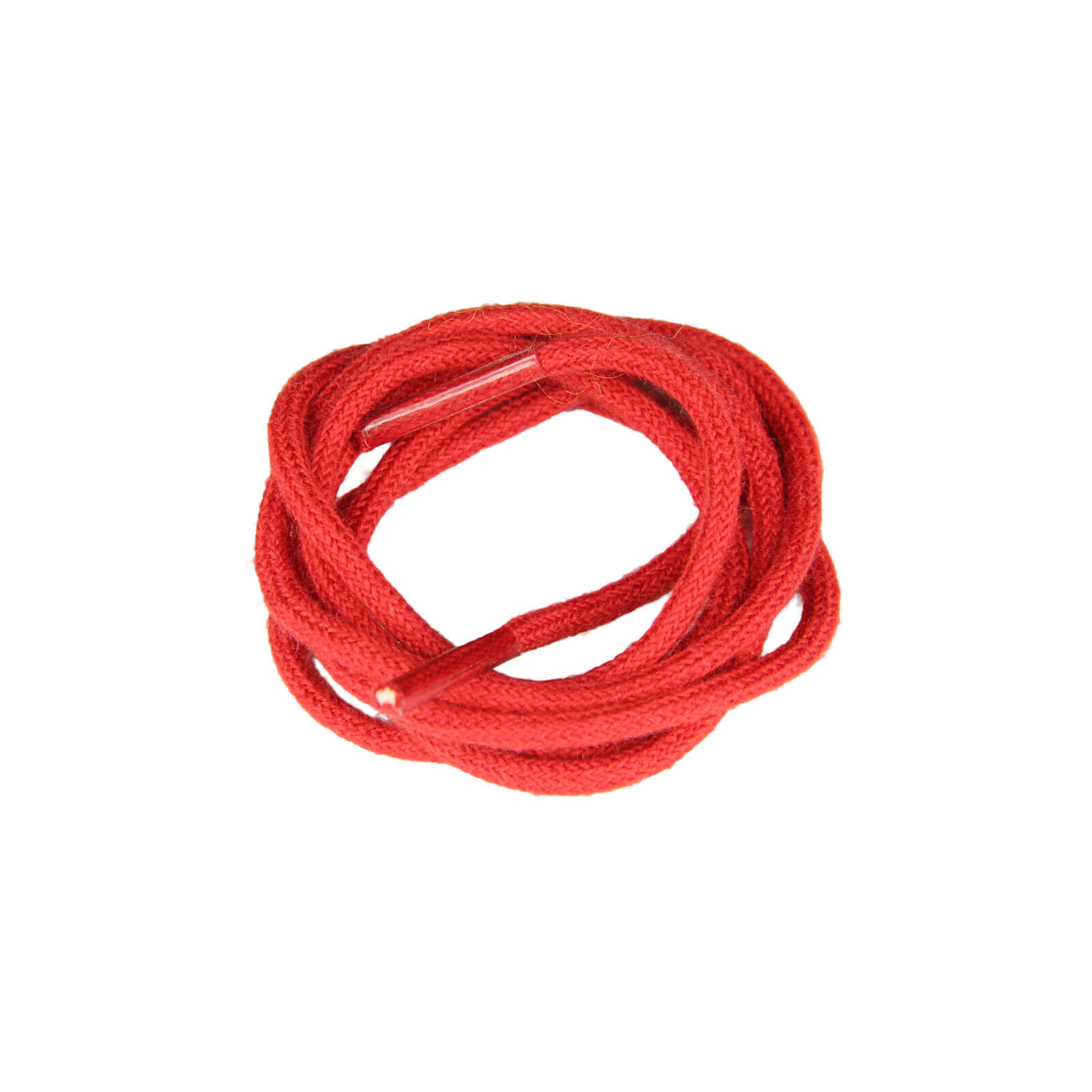 Fine Round Red Shoe Laces in 100% Cotton